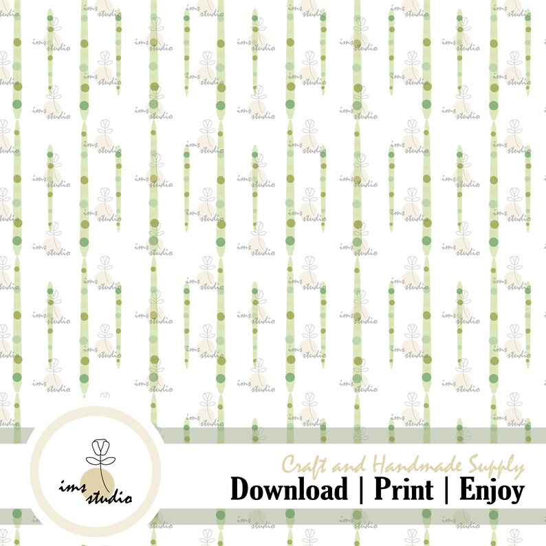 Green Digital Paper for Scrapbook, Printable Paper, Mixing Pattern ...