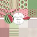 Watermelon Series Digital Paper COMMERCIAL USE, Printable Paper, Mixing ...