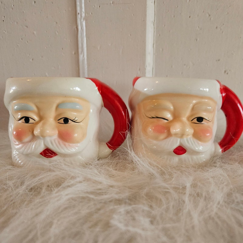 Vintage Santa Mugs - Etsy