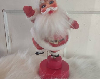 Vintage Rotating Porcelain Santa Music Box jingle Bells - Etsy