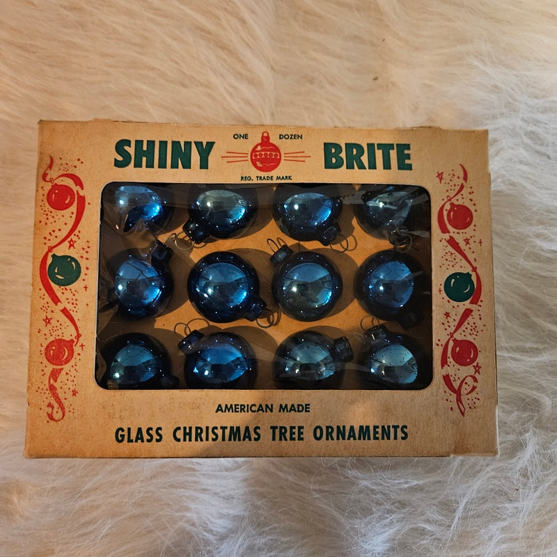 Shiny Brite Blue Box - Etsy