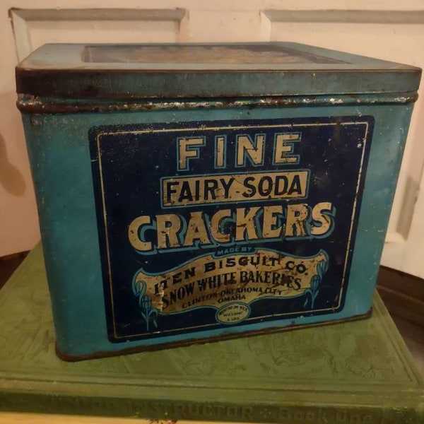 Vintage Cracker Tin - Etsy