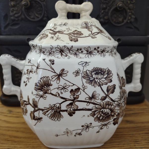 Antique Biscuit Jar - Etsy