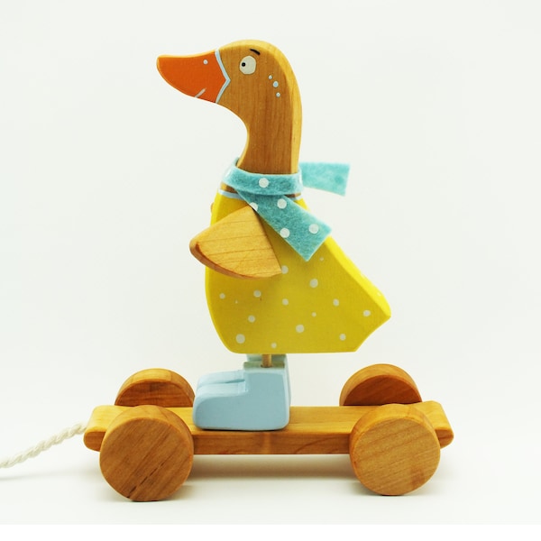 Wooden Duck Toy - Etsy