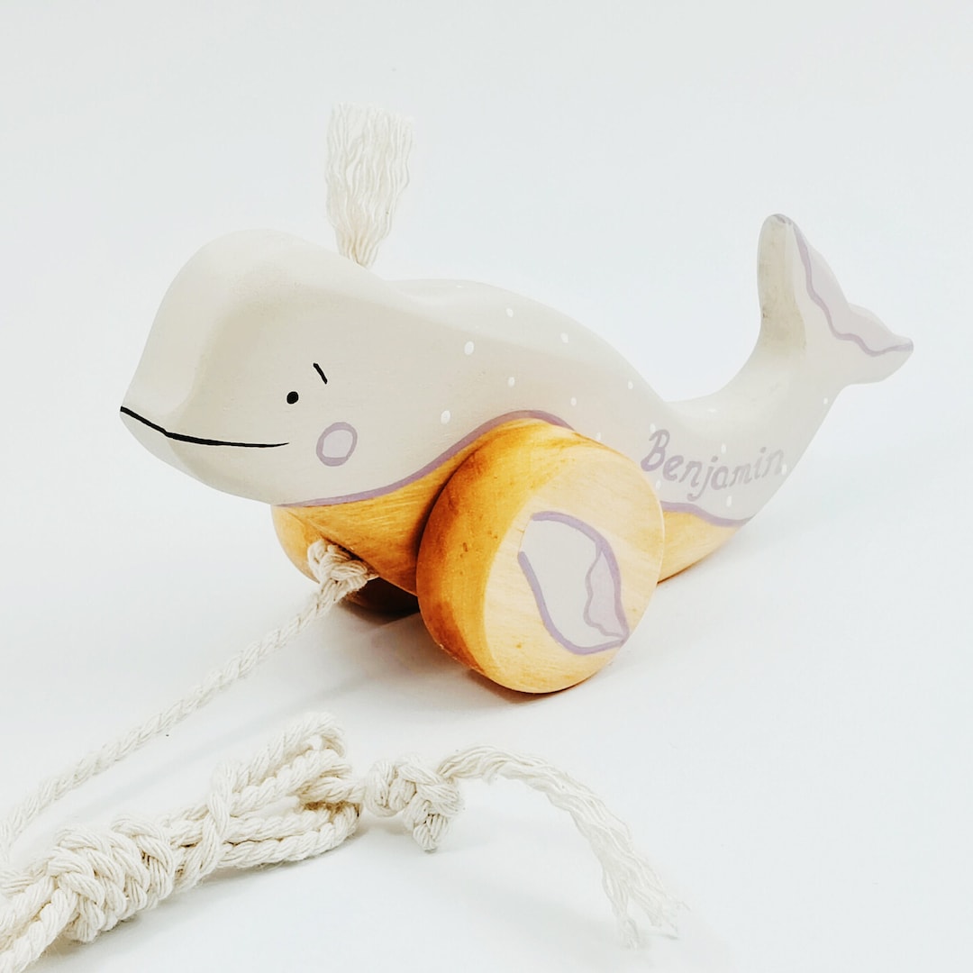 Wooden Beluga Whale Pull Toys for Kids, 1st Birthday Gift - Etsy