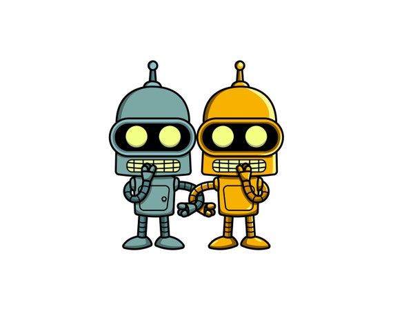 Bender vector y bender de oro / Futurama eps svg pdf ai | Etsy España