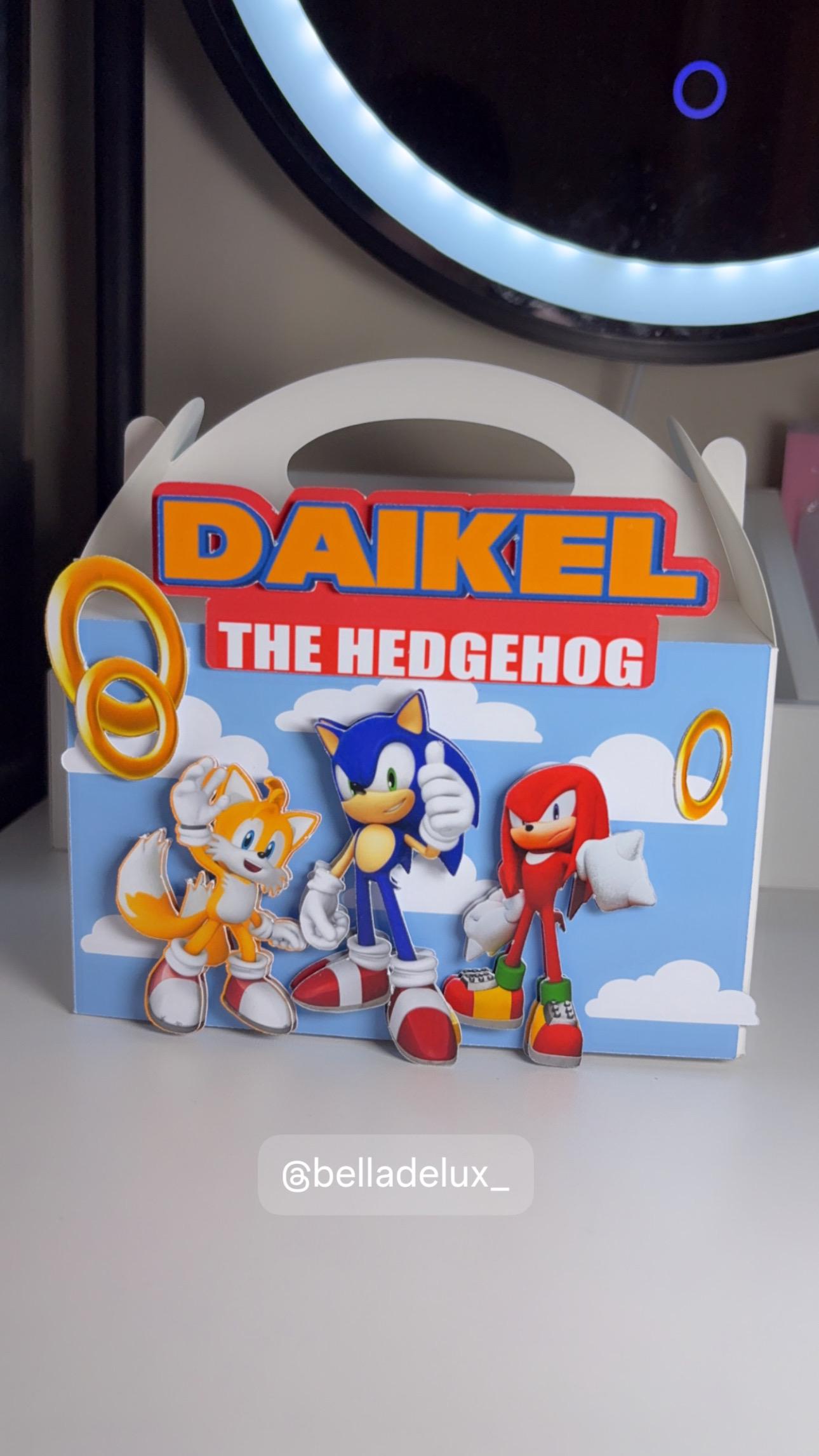 Custom Sonic Party Favor Box: Personalized Treat Goodie Box - Etsy