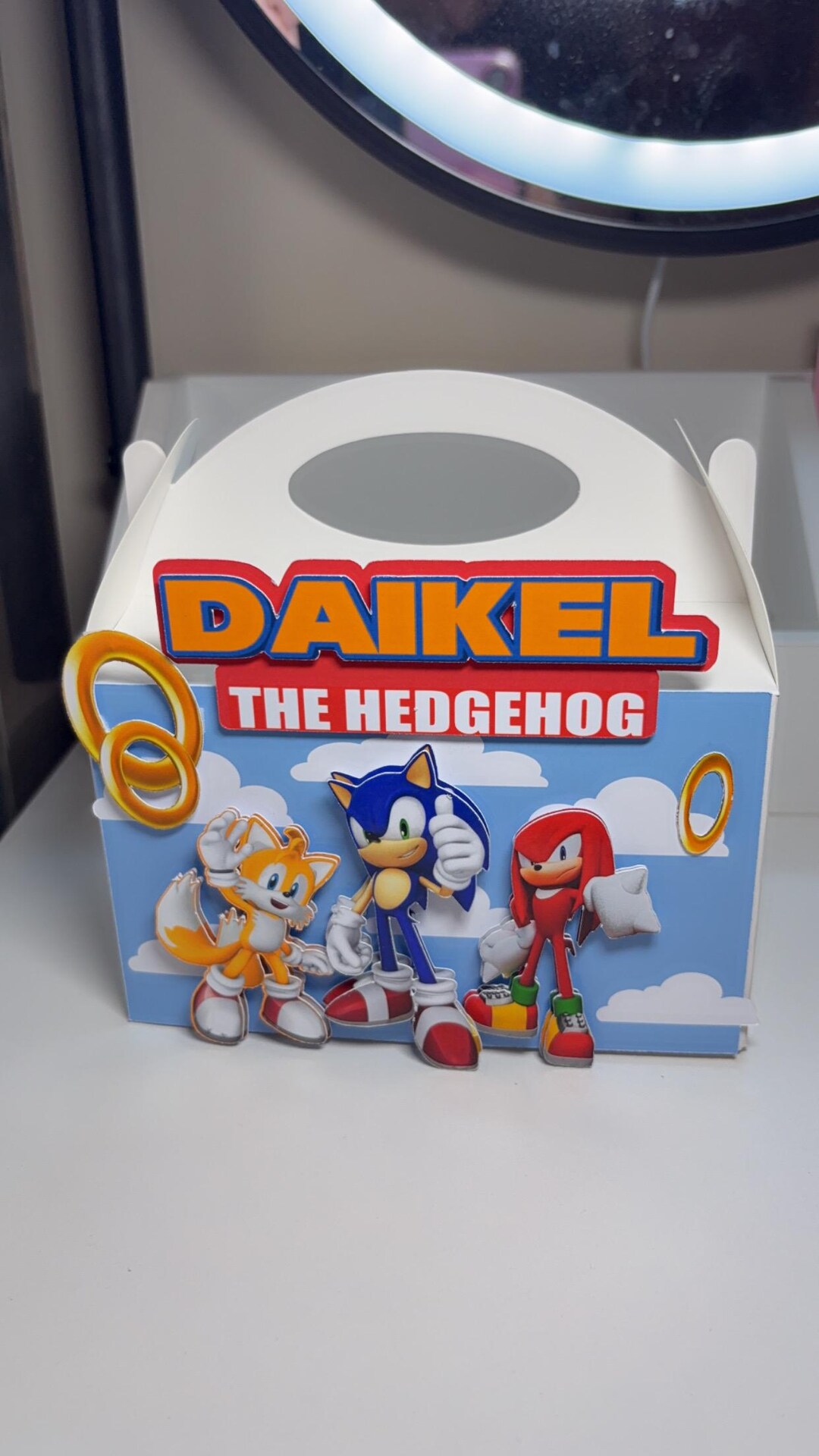 Custom Sonic the Hedgehog Party Favor Box – Personalized Birthday Treat ...