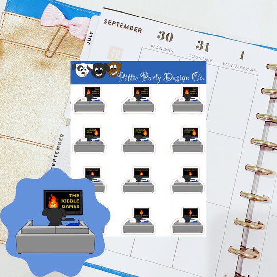 Pluto Pop Watches the Kibble Games Character Planner | Etsy