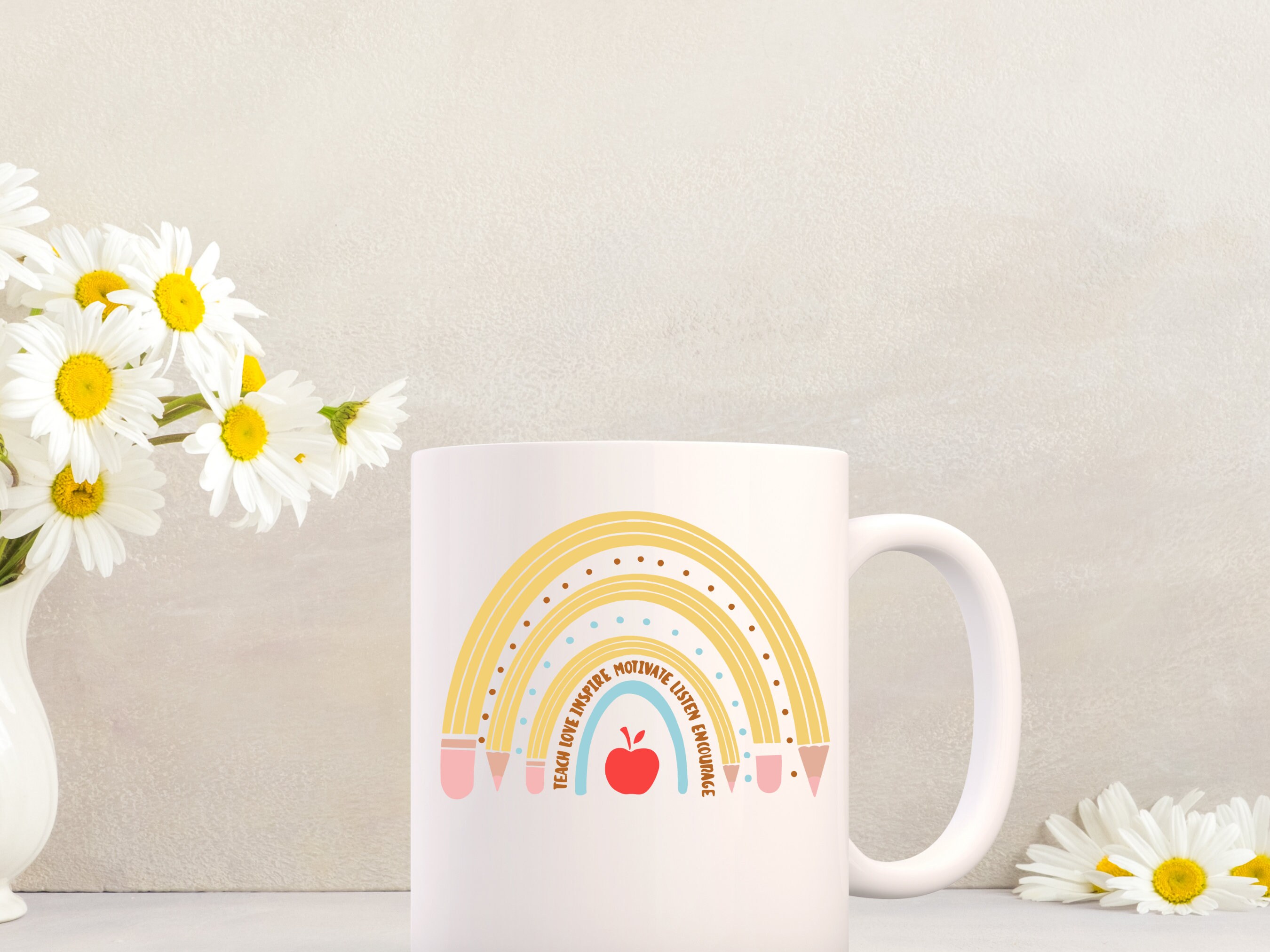 Pencil Svg Pencil Svg Bohoteacher Boho Rainbow Png Pencil - Etsy