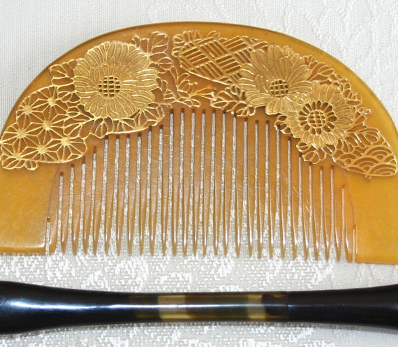 Vintage Japanese Kanzashi Kogai and Kushi Boxed Set - Gem