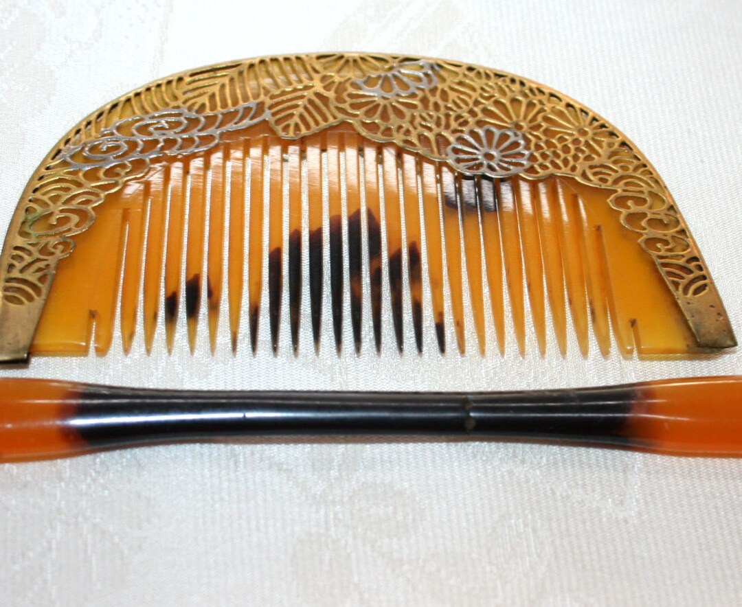 Vintage Japanese Kogai and Kushi Set - Etsy