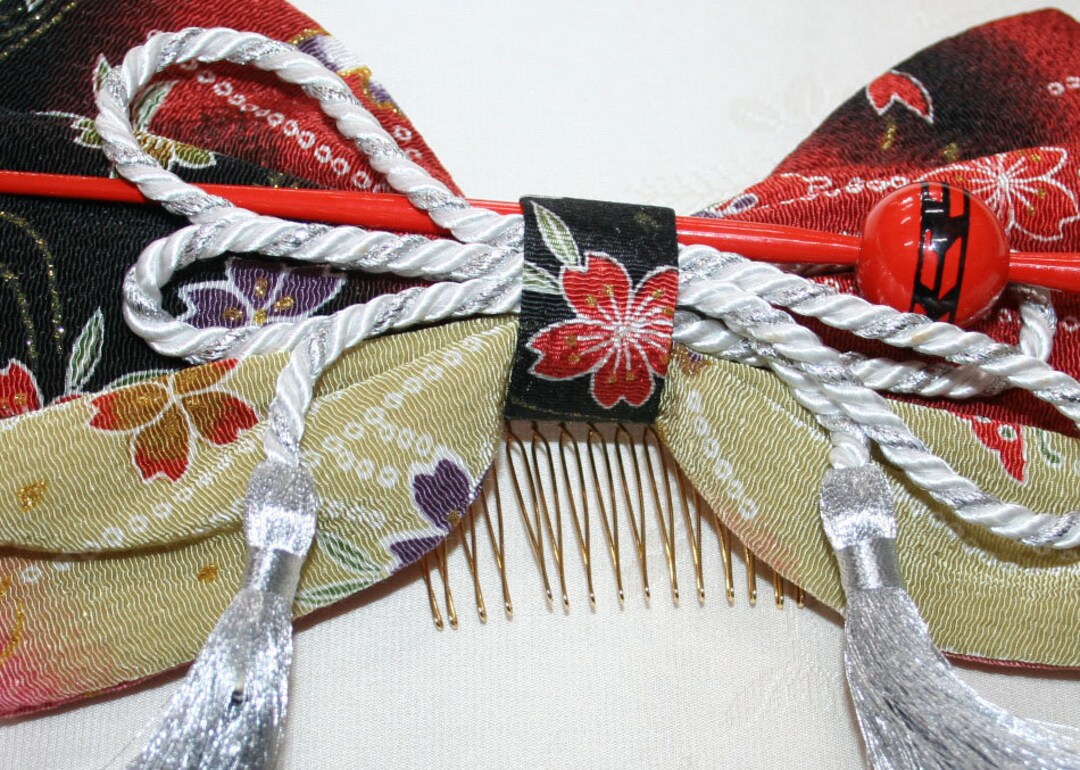 Vintage Japanese Silk Bow - Etsy