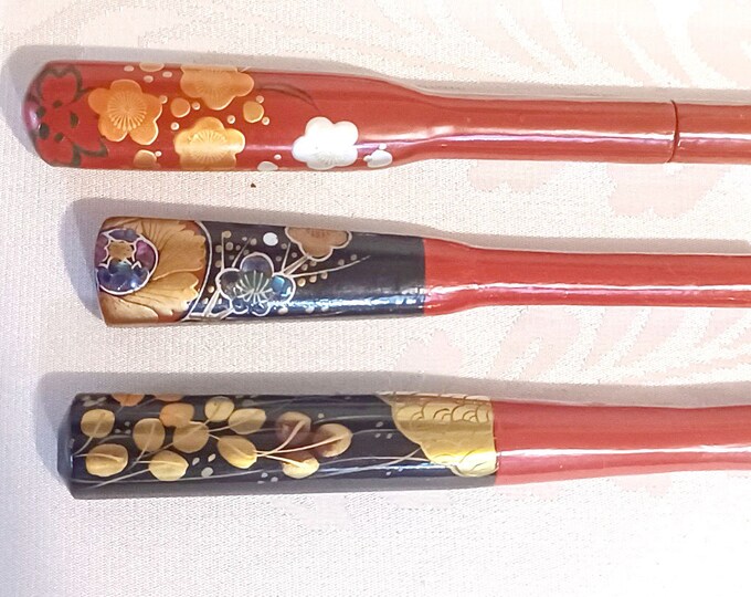 Vintage Japanese Hair Sticks - Etsy
