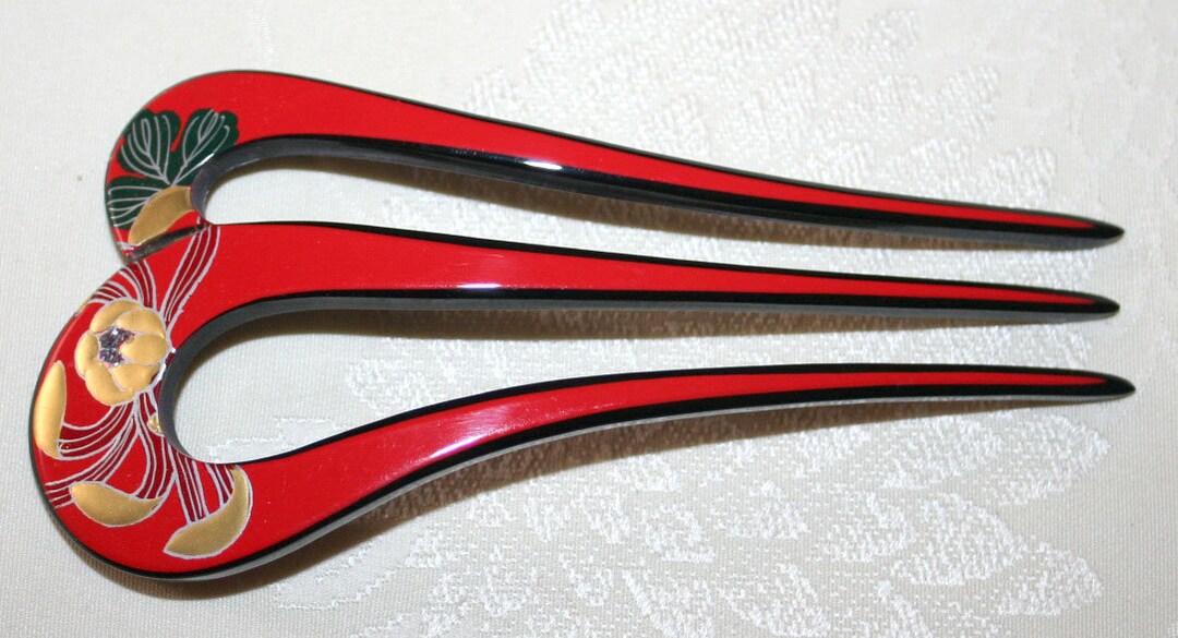 Vintage Japanese Hair Comb - Etsy