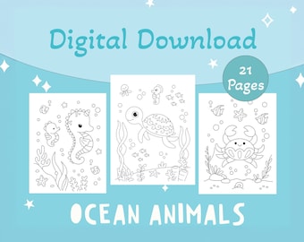 Farm Animals Coloring Pages for Toddlers and Kids, Cute Farm Coloring ...