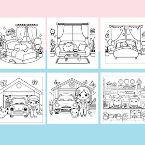 Cozy Kawaii Coloring Pages for Kids and Adults, Kawaii Coloring Pages ...
