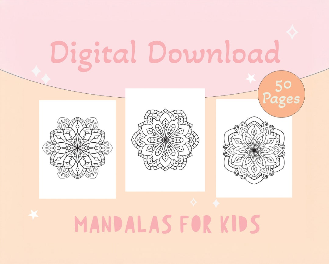 Mandalas Coloring Pages for Kids, Kawaii Coloring Pages, Mandalas ...
