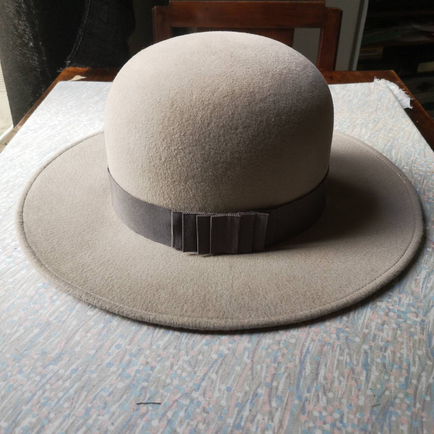 Felt hat wide edge round cap / Felt Hat wide brim. | Etsy