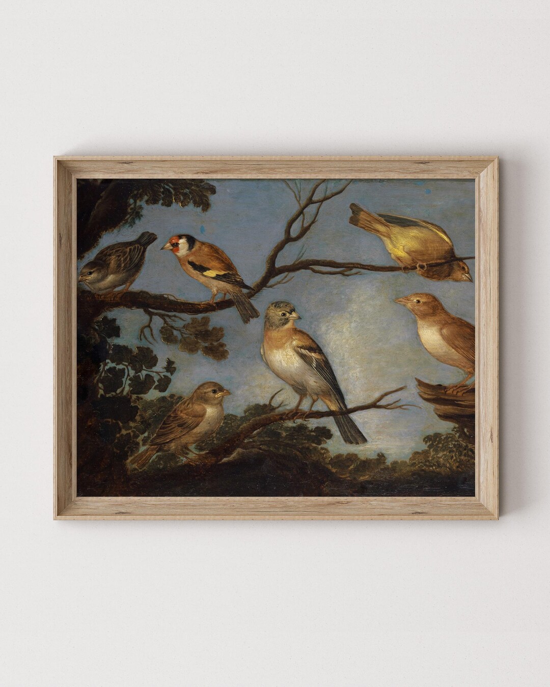 Vintage Spring Bird Wall Art | Rustic Summer Trees Digital Print ...