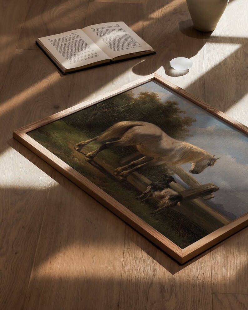 Antique Horse Painting Equestrian Decor Printable Vintage - Etsy