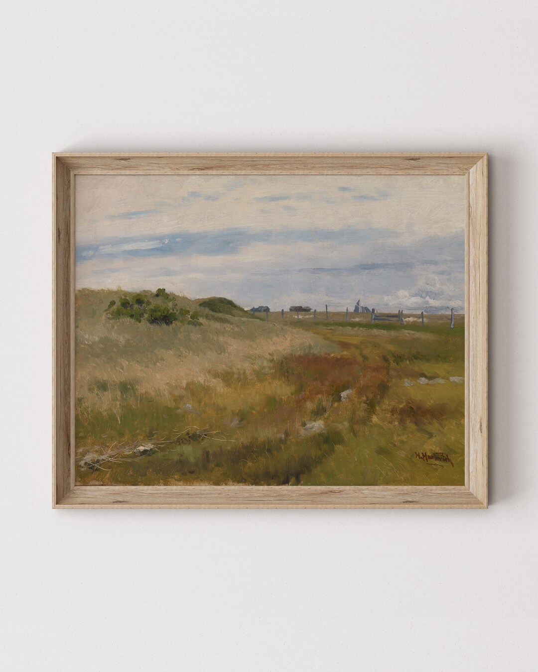 Cape Cod Landscape Painting | Coastal Farmhouse Print | Country Art ...