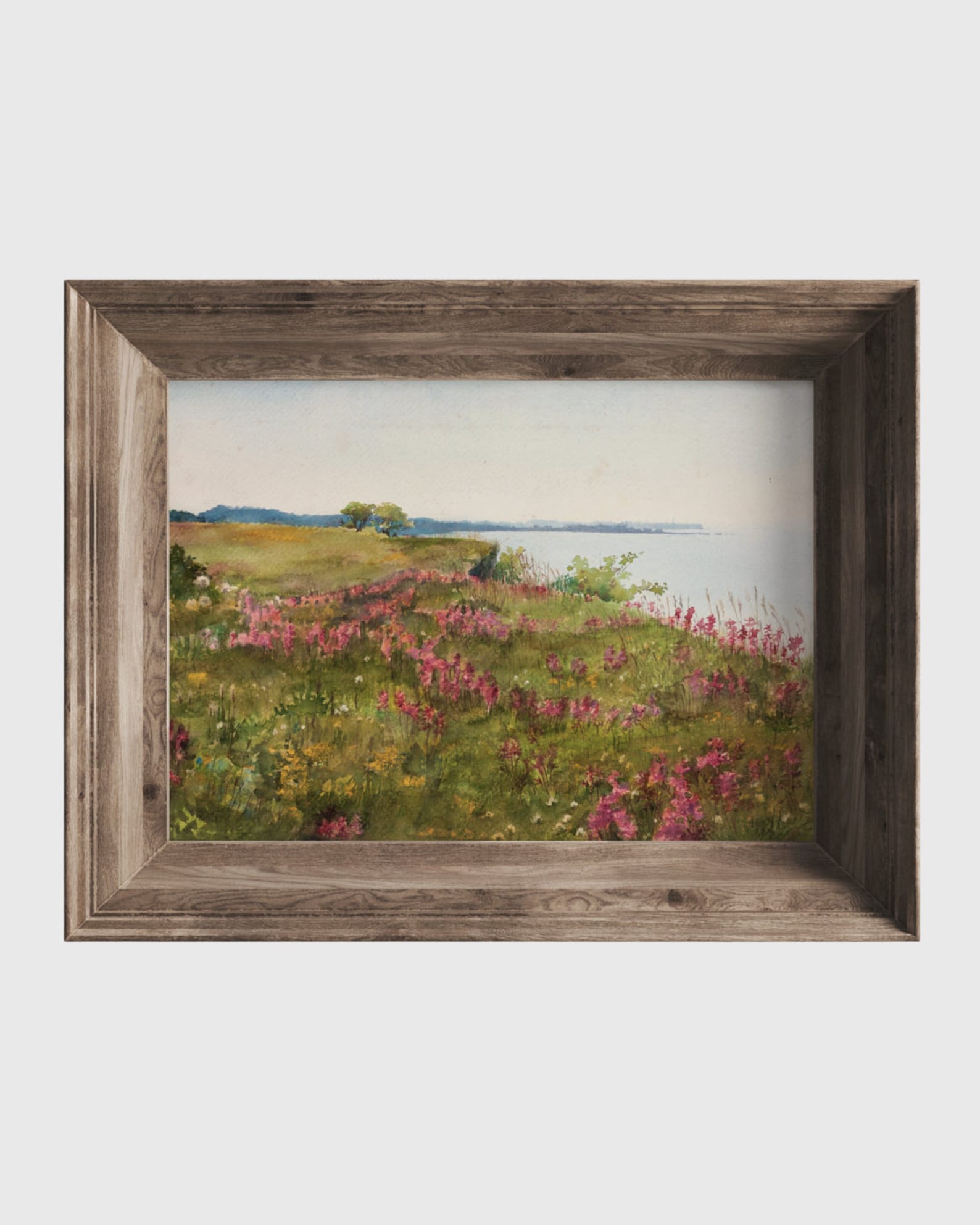 Spring Meadow Painting Vintage Landscape Print Country Field Print ...