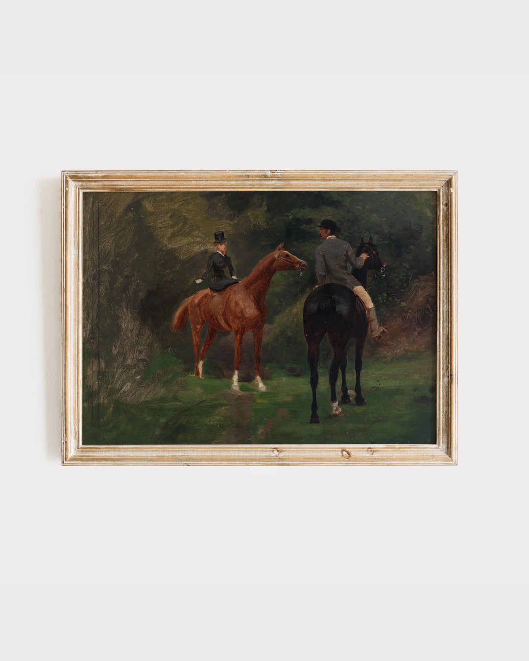 Vintage Horse Painting | English Equestrian Decor | Old Money Art ...