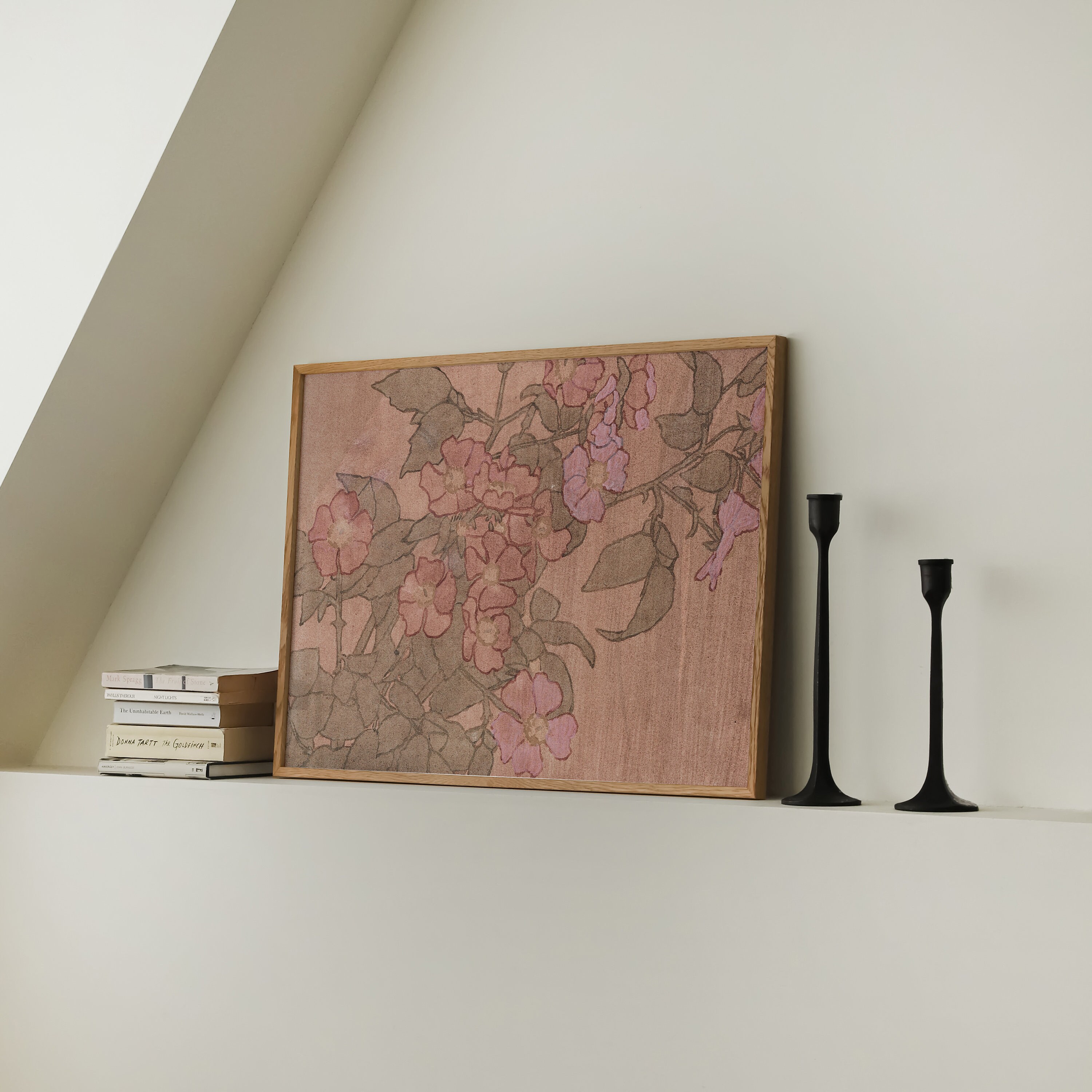 Vintage Pink Floral Print: Retro Nursery Wall Art Digital Download - Etsy