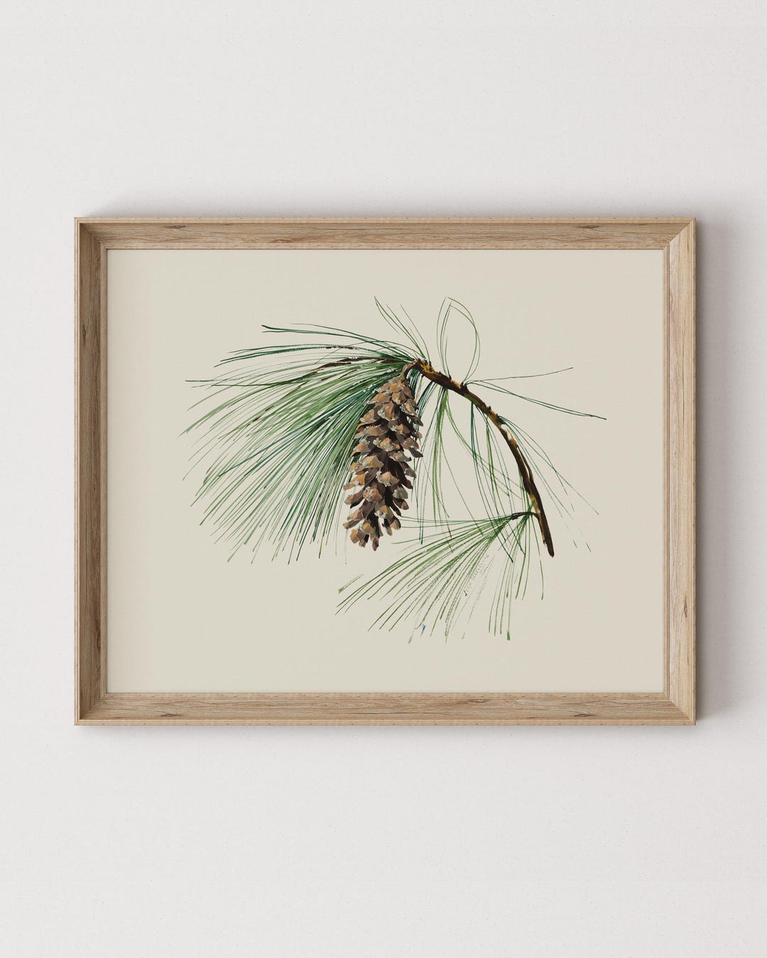 Vintage Pine Cone Art Print: Rustic Holiday Decor Digital Download - Etsy