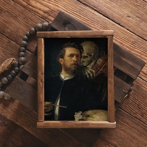 Victorian Goth Wall Art | Skeleton Art Print | Vintage Painting ...