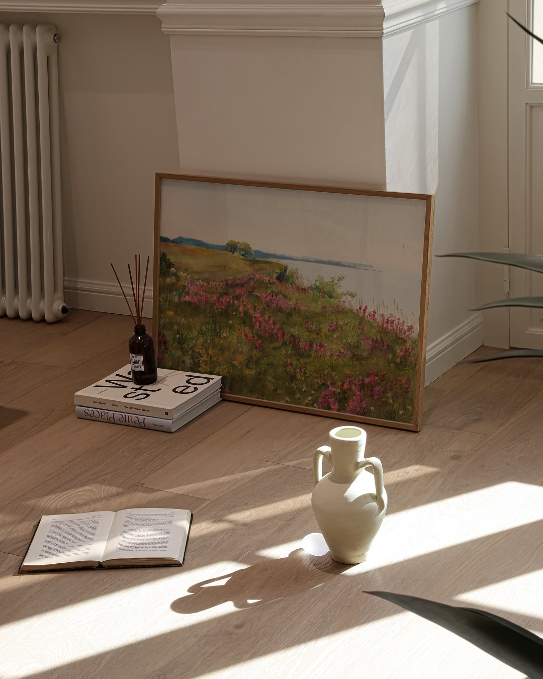 Spring Meadow Painting Vintage Landscape Print Country Field Print ...