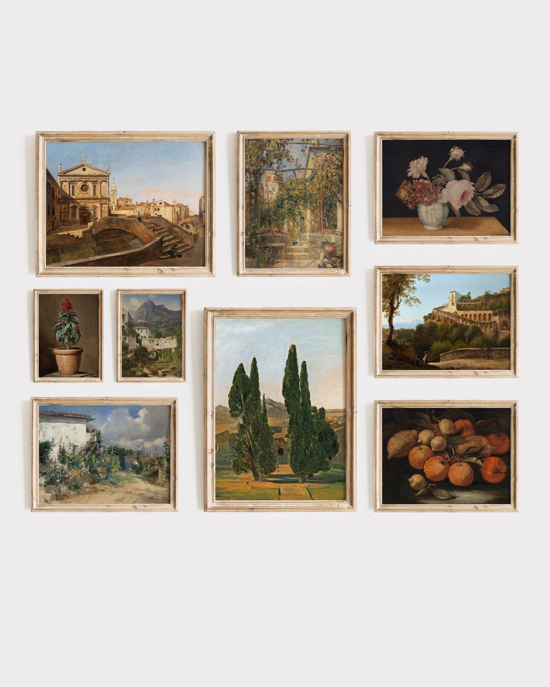 Italy Gallery Wall Art Set | Vintage Painting | Italy Art Set | Italian ...
