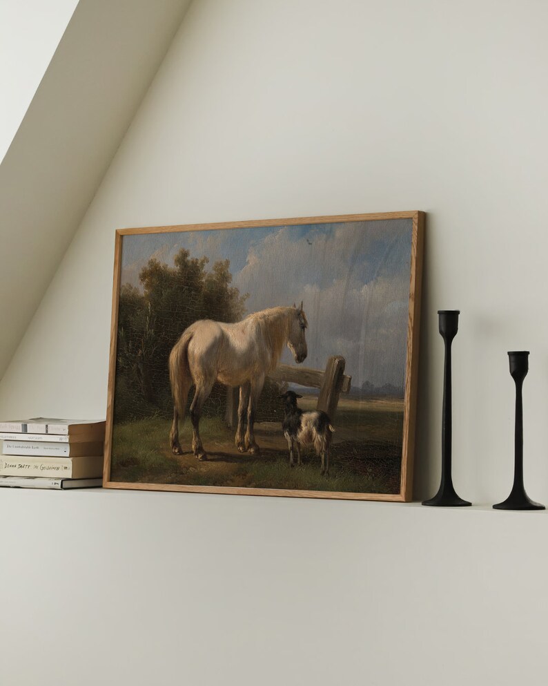 Antique Horse Painting Equestrian Decor Printable Vintage - Etsy