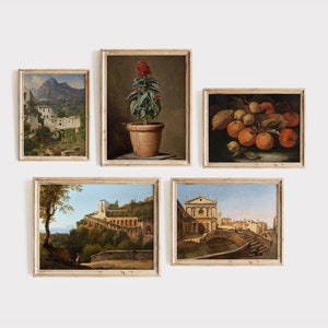 Italy Gallery Wall Art Set | Vintage Painting | Italy Art Set | Italian ...