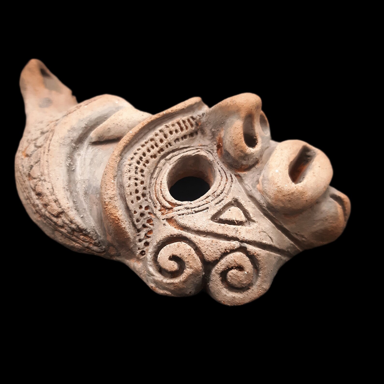 Handmade Replica of A Pre-columbian Ritual Mask Whit A Beast Motif ...