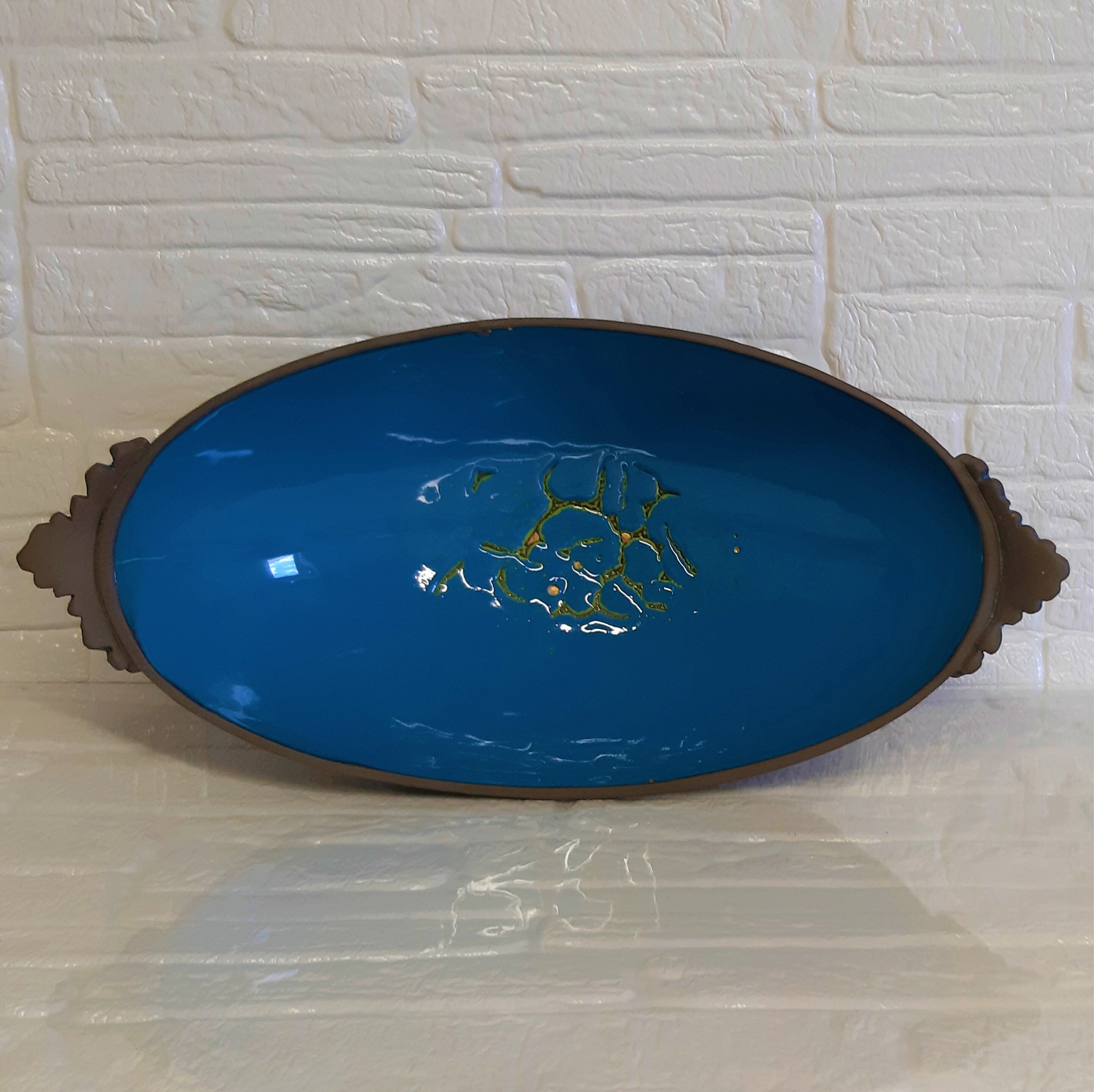 Unique Handmade Ceramic Boat Shaped Bowl in Dark Brown and - Etsy