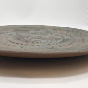 Very Large Handcrafted Oxidized Copper Patina Ceramic Plate | 15 Inch ...