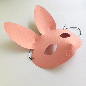Bunny Rabbit Paper 3D Mask for Kids [DIY] Digital Download - Etsy