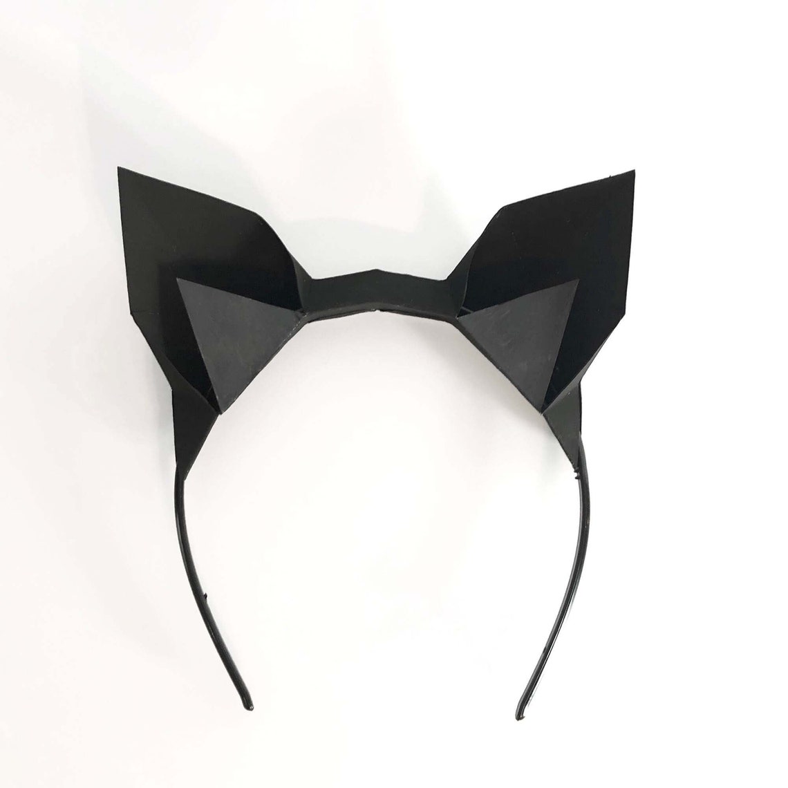 Cat Ears Headband Low Poly DIY Papercraft Headband digital - Etsy