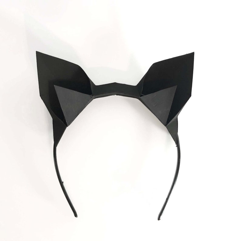 Cat Ears Headband Low Poly DIY Papercraft Headband digital - Etsy