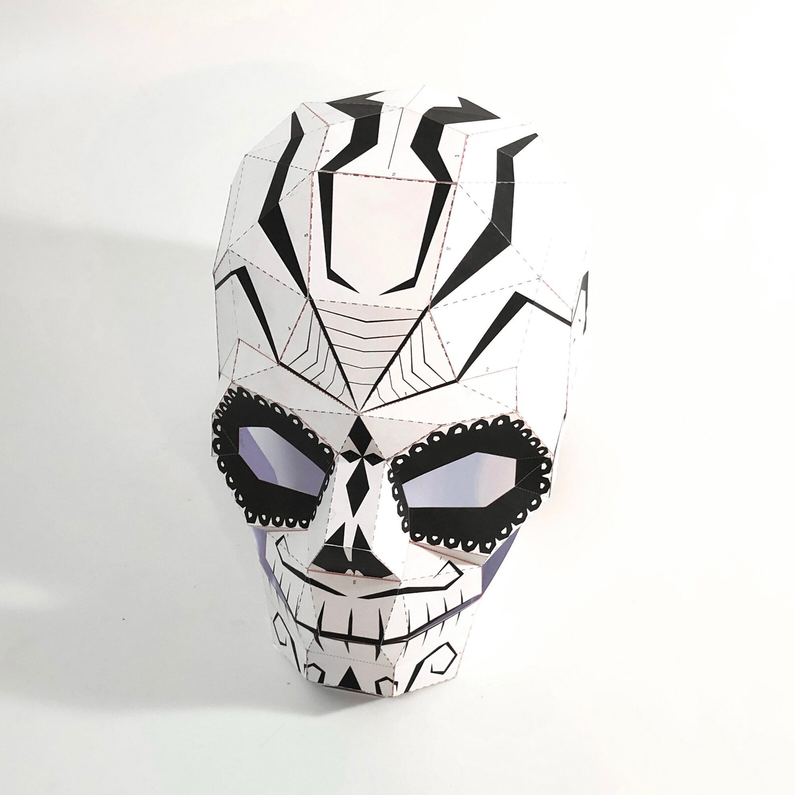 Calaca Mask Sugar Skull Paper Mask for Adultsdiy Digital - Etsy