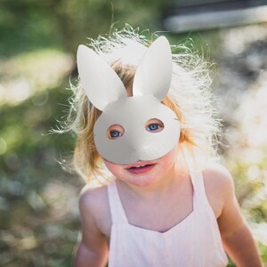 Bunny Rabbit Paper 3D Mask for Kids [DIY] Digital Download - Etsy