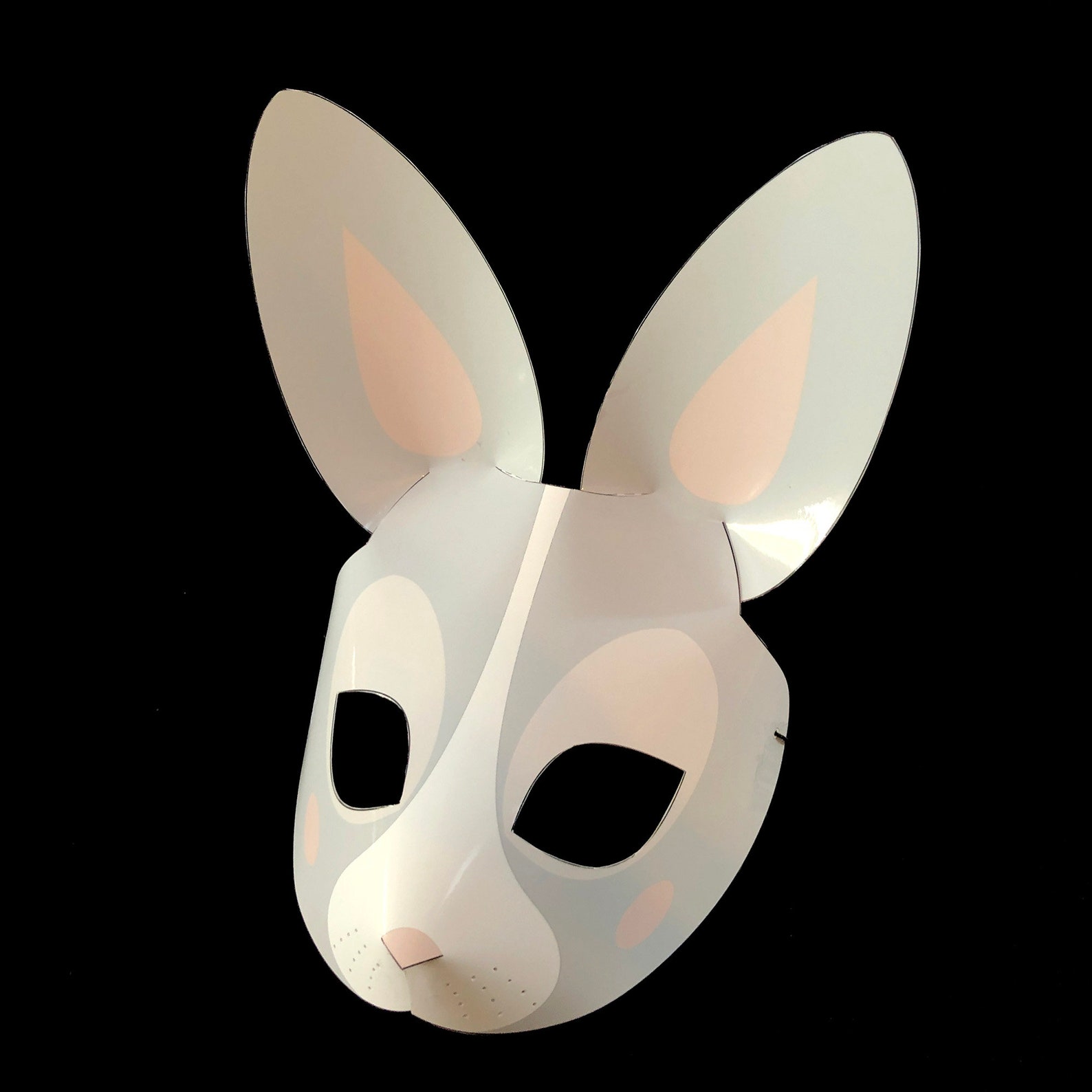 Bunny Rabbit Paper 3D Mask for Kids DIY Digital Download | Etsy