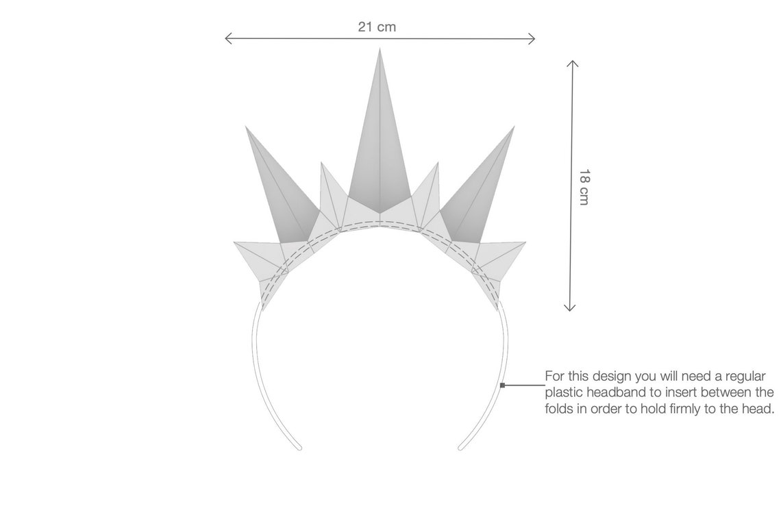 Princess Crown Headband DIY Paper Craft PDF Download | Etsy