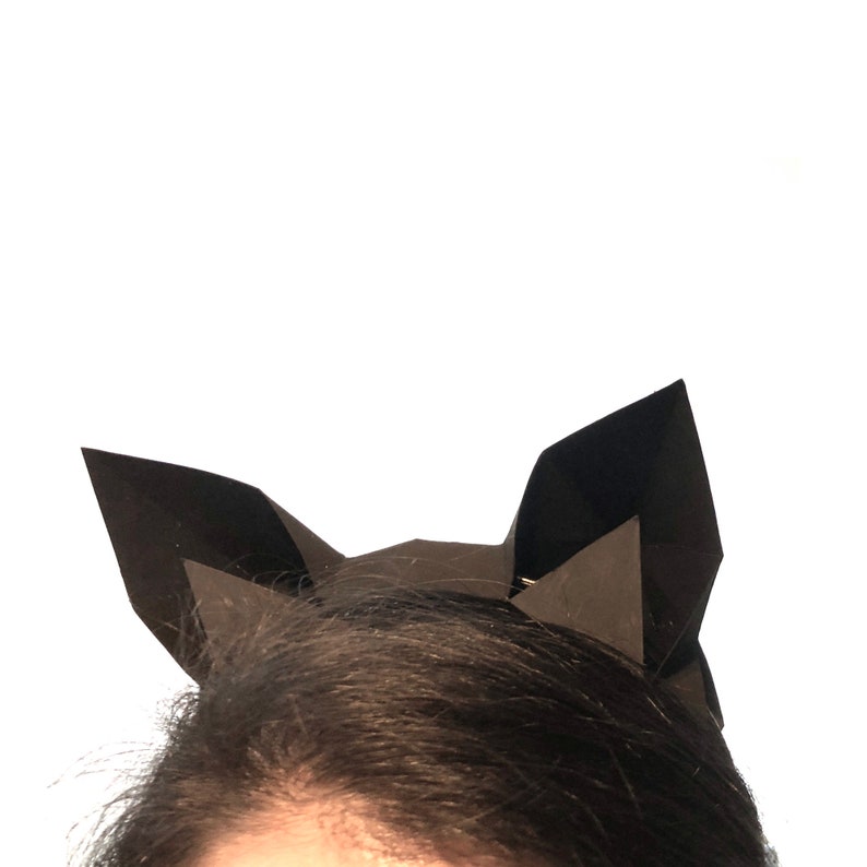 Cat Ears Headband Low Poly DIY Papercraft Headband digital - Etsy