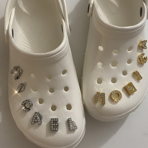 Personalized Rhinestone Shoes Charms for Crocs / Initial Shoe | Etsy