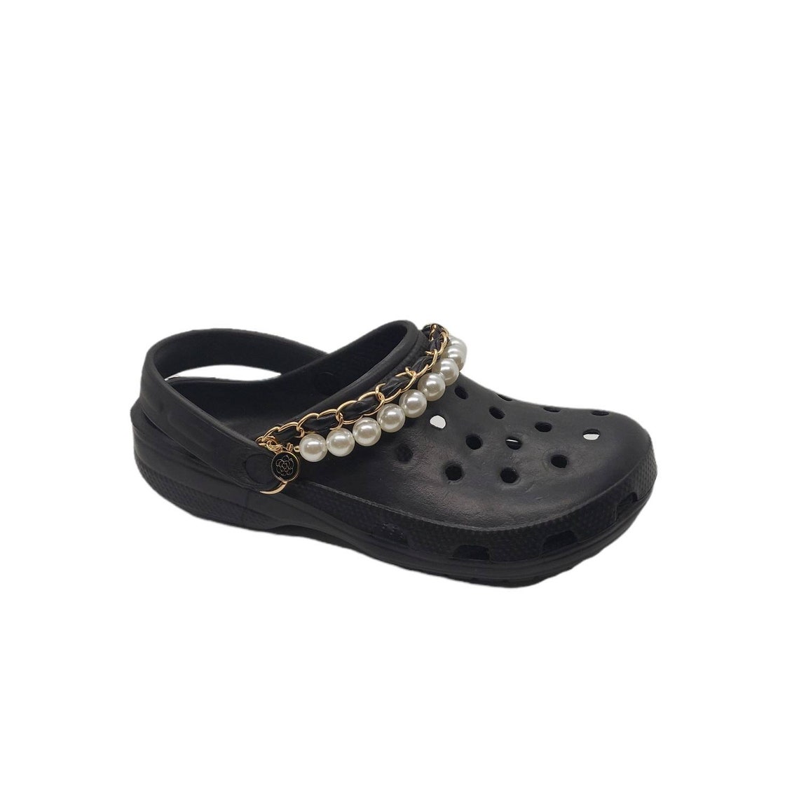 Pearl Leather Chain Shoes Charms for Crocs / Crocs Decoration - Etsy