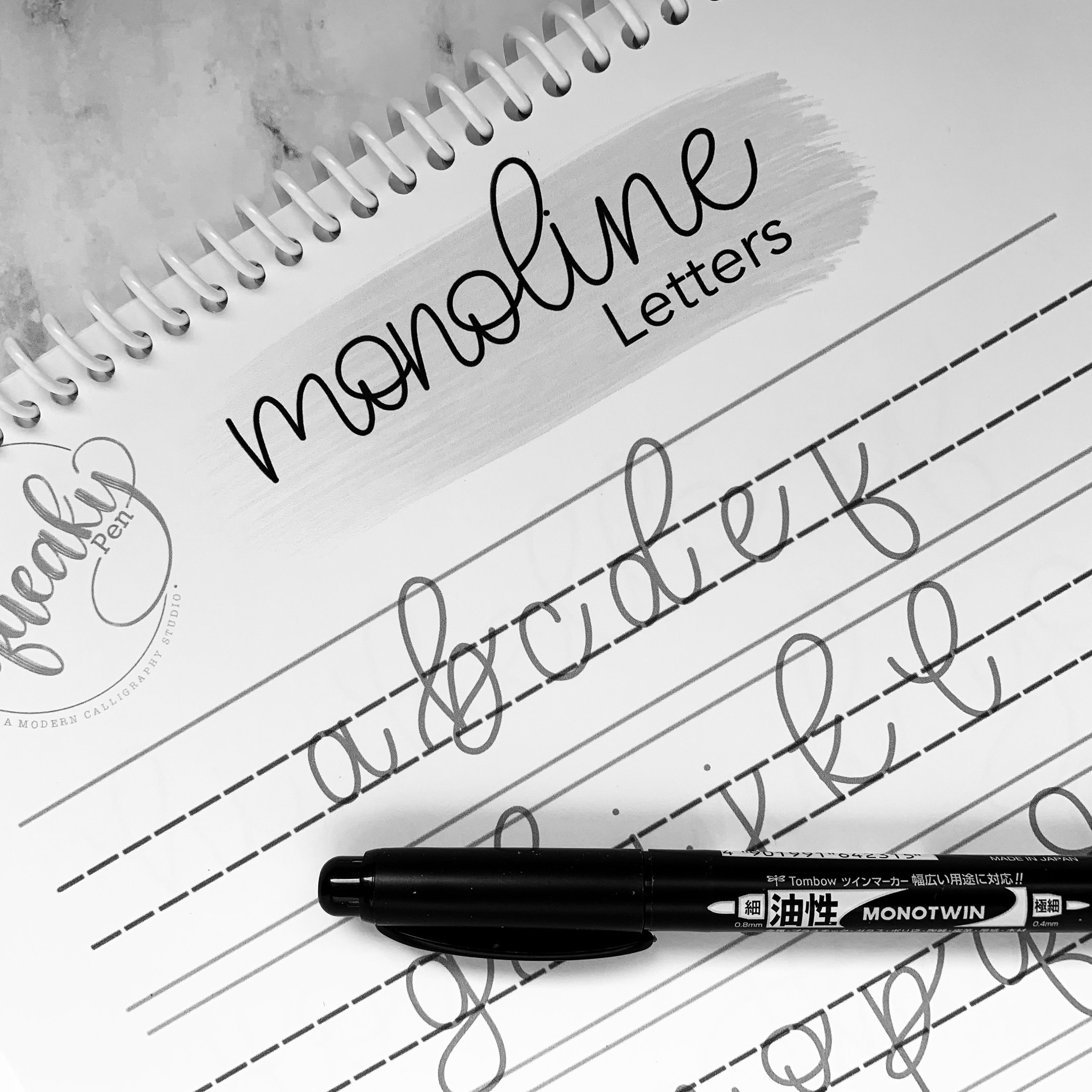 Modern Calligraphy Monoline Worksheets Calligraphy Practice - Etsy