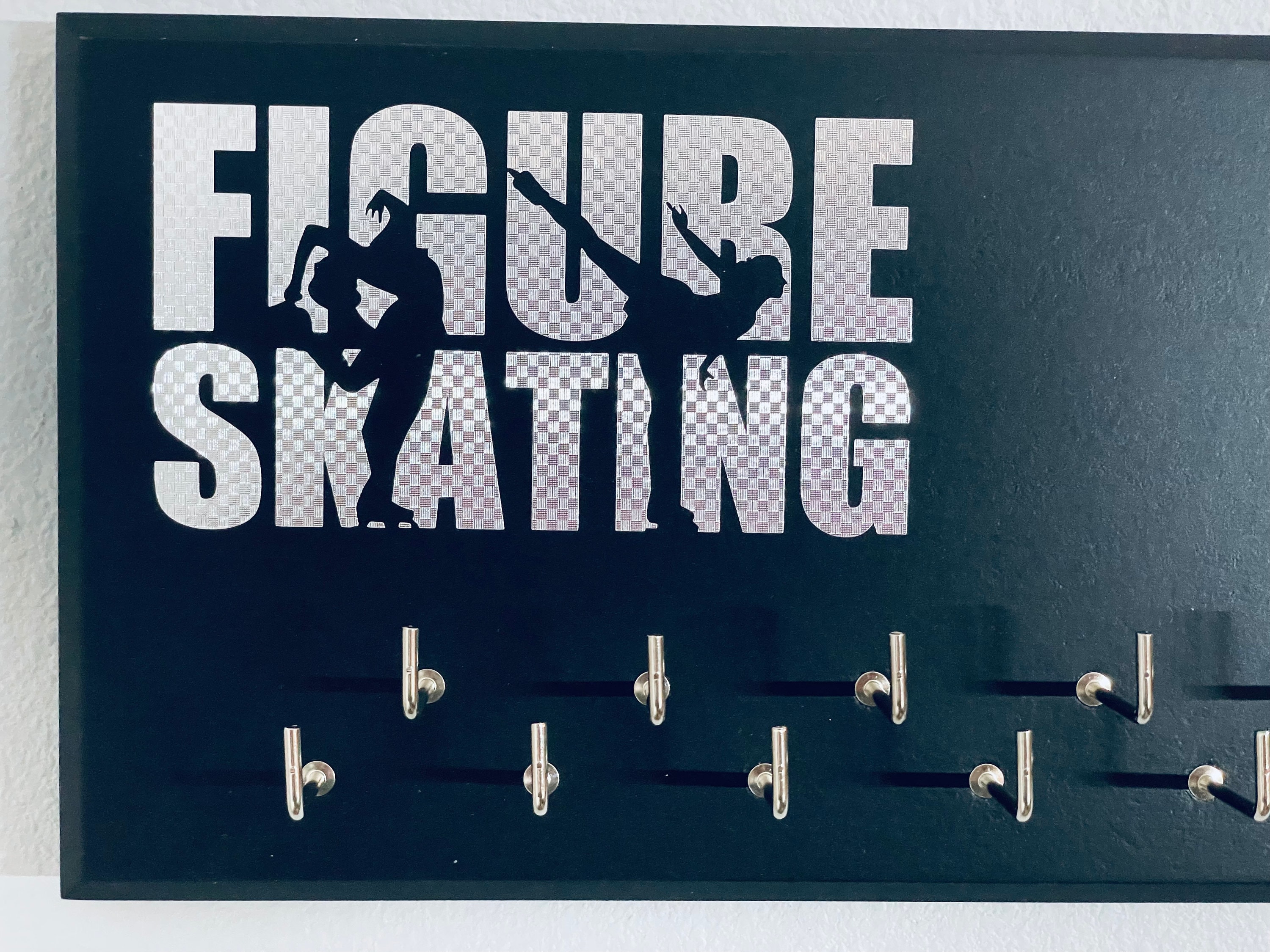 Figure Skating Medal Holder Black or Gray With Carbon Silver - Etsy